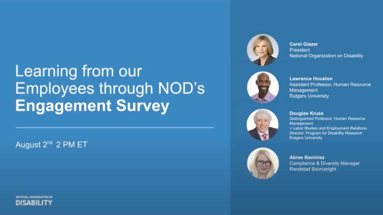 Learning from Our Employees by Assessing Engagement - National ...